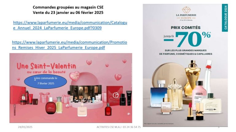 SPECIAL SAINT VALENTIN PARFUMERIE EUROPE | Comité Social Economique STELLANTIS Charleville-Mézières